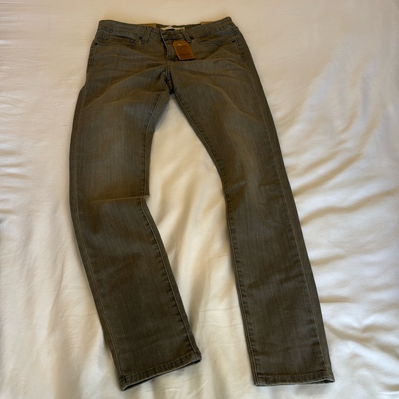Levi's | Jeans | New Womens Levis 71 Skinny Mid Rise Gray Jeans 28x3 ...